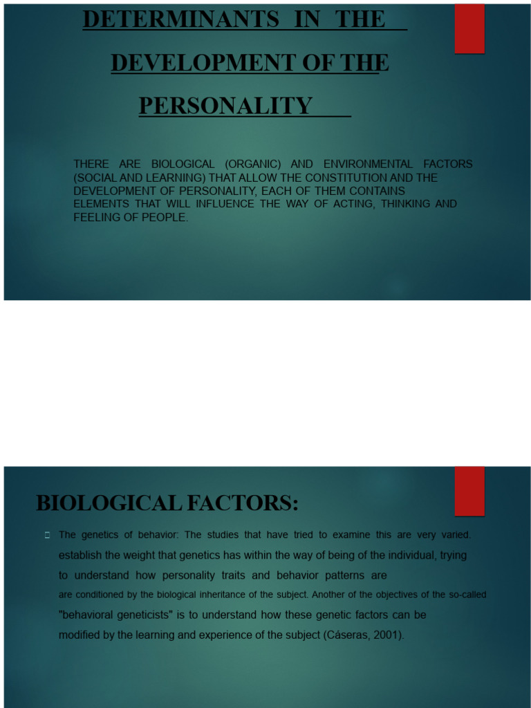 Factors Influencing Personality Development | PDF | Infants | Prenatal ...