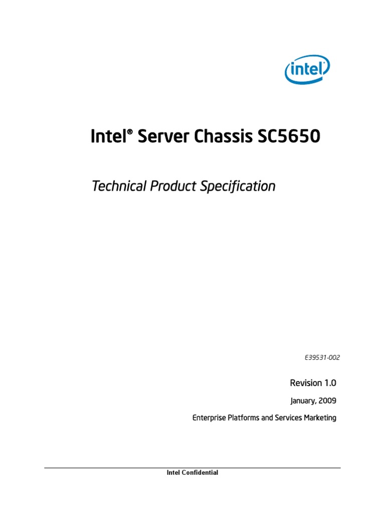 Intel® Server Chassis SC5650: Technical Product Specification | PDF ...