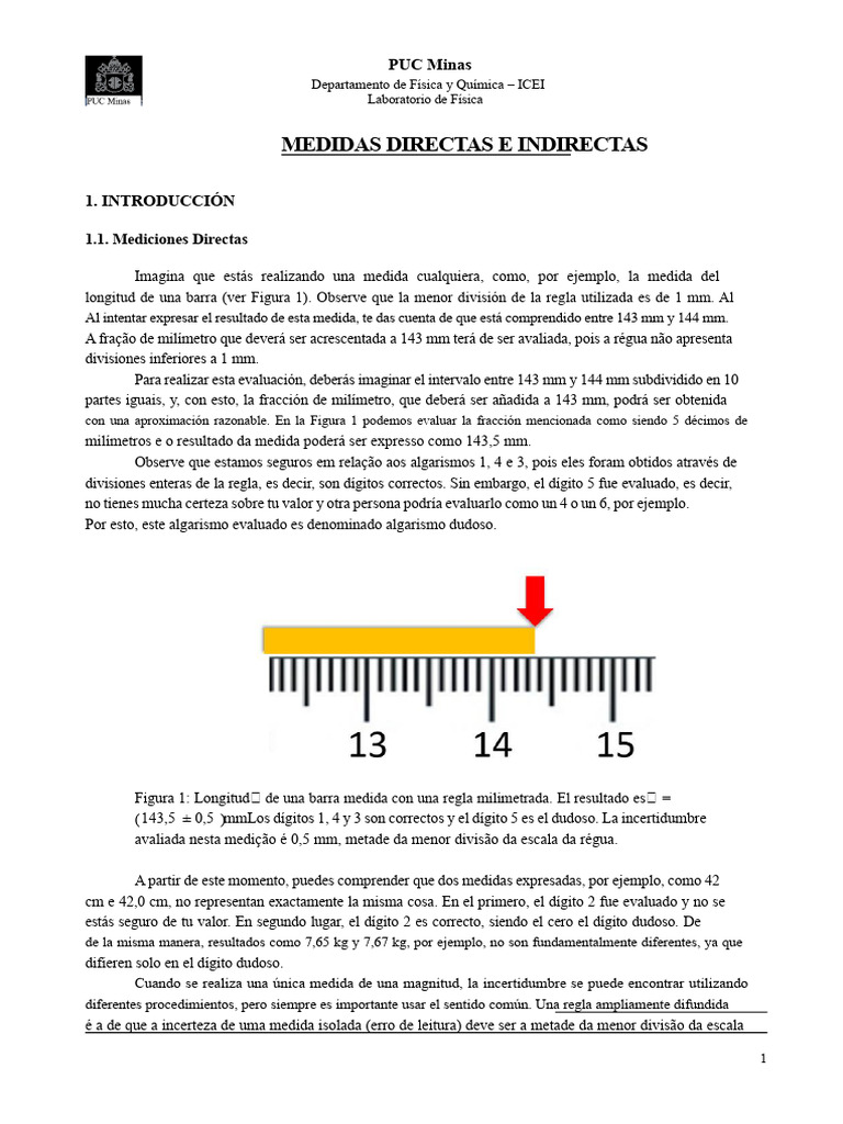 medidas directas e indirectas-v3 | PDF | Incertidumbre | Medición
