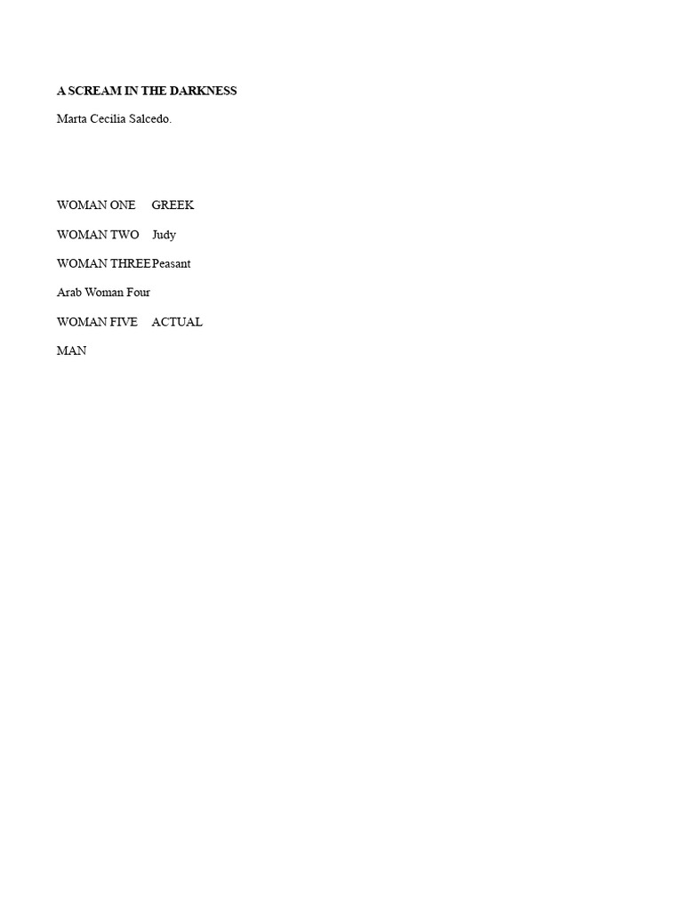 A Cry in the Darkness Text Bachi | PDF