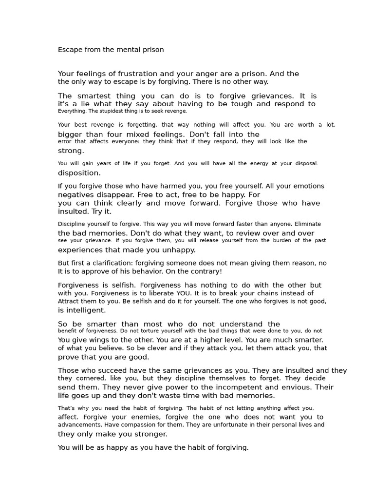 The Power of Forgiveness for Freedom | PDF | Feeling | Anger