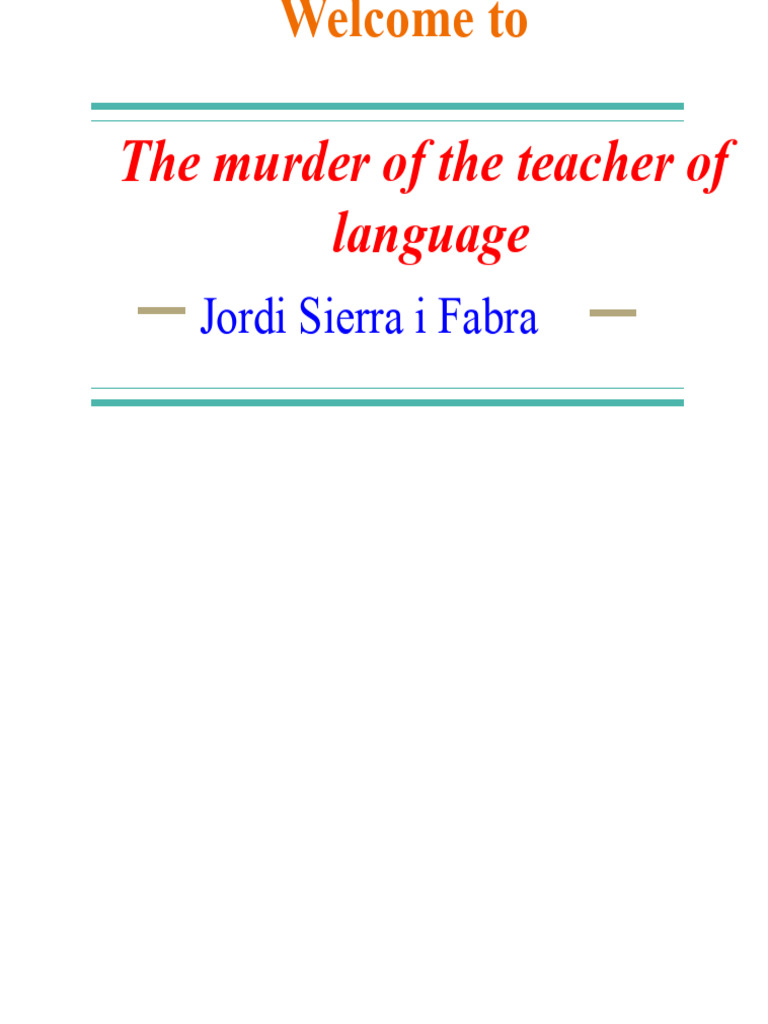 Work - The murder of the language teacher (4) | PDF
