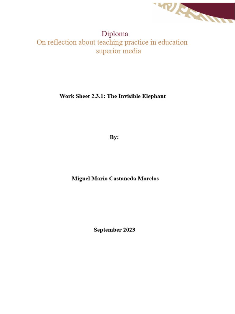 The Invisible Elephant_Miguel_Mario_Castaneda_Morelos | PDF ...