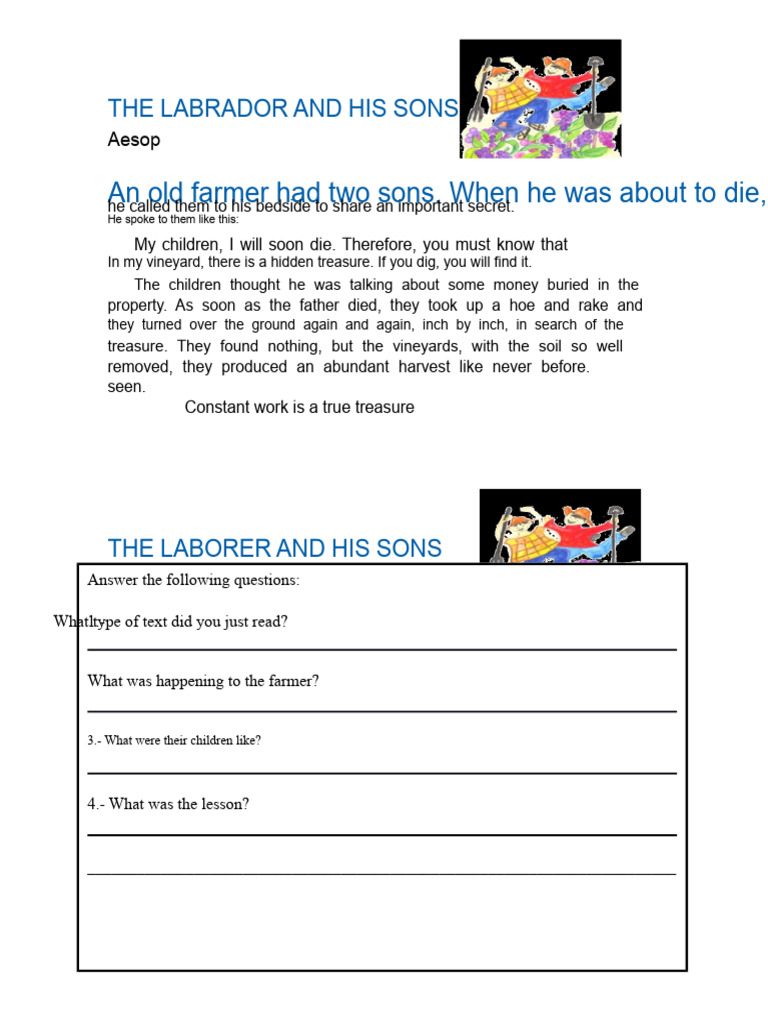 The Labrador and His Sons | PDF