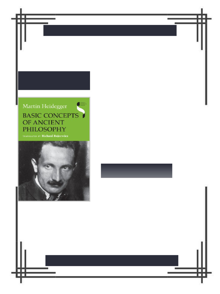 Basic Concepts of Ancient Philosophy Martin Heidegger full ebook ...