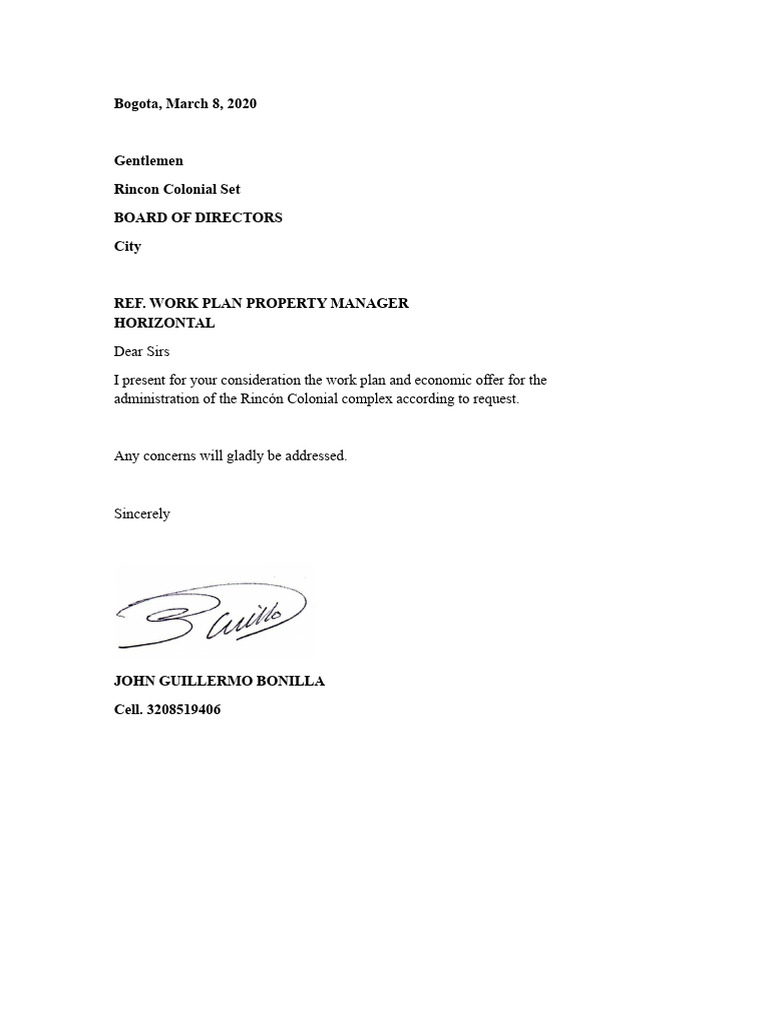Work Plan For Horizontal Property Administrator | PDF | Economies ...