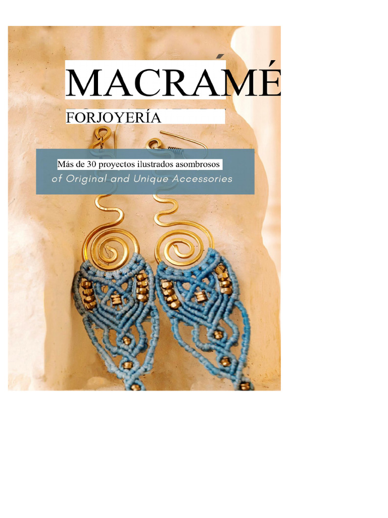 Proyectos de Joyería en Macramé | PDF | Nudo | Cuerda