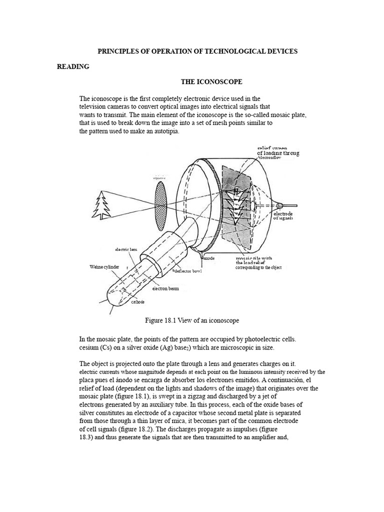 Iconoscope and Color TV Technology Explained | PDF | Vacuum Tube ...