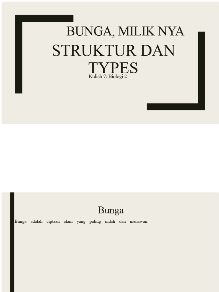 Struktur dan Jenis Bunga dalam Biologi | PDF