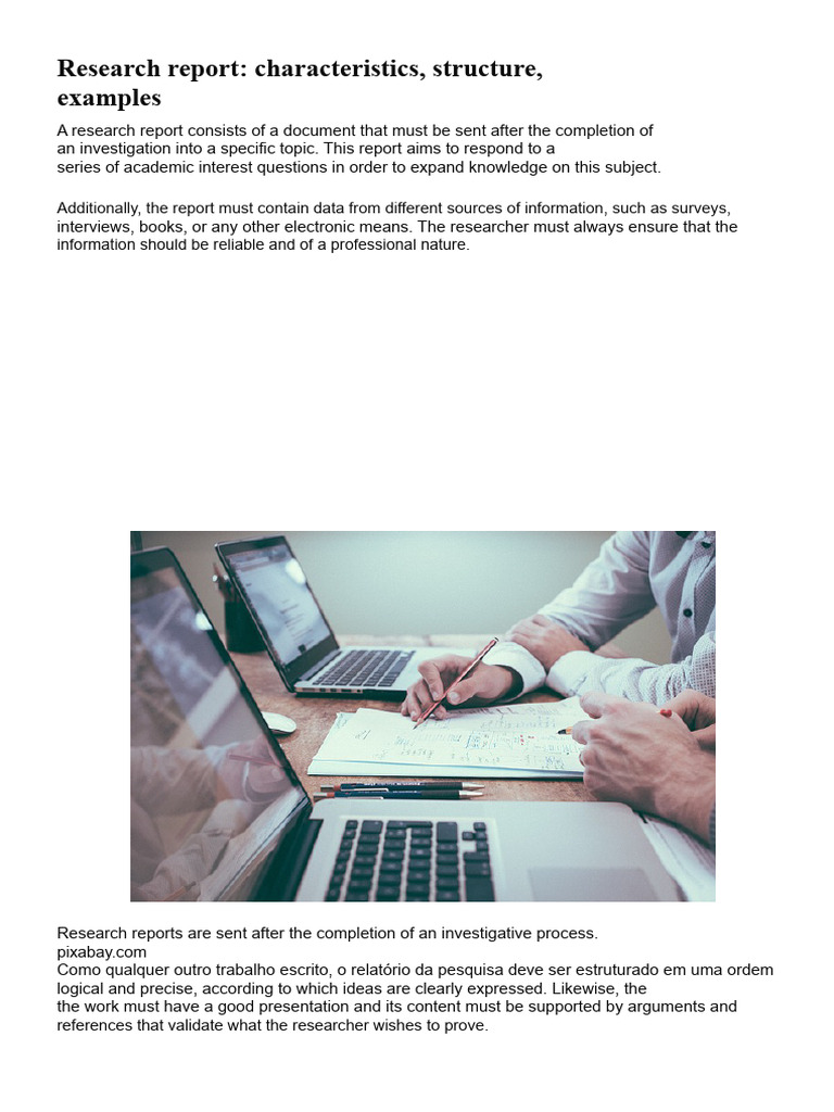 Research Report Structure and Characteristics | PDF | Methodology ...
