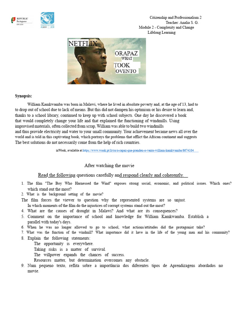 the boy who harnessed the wind | PDF