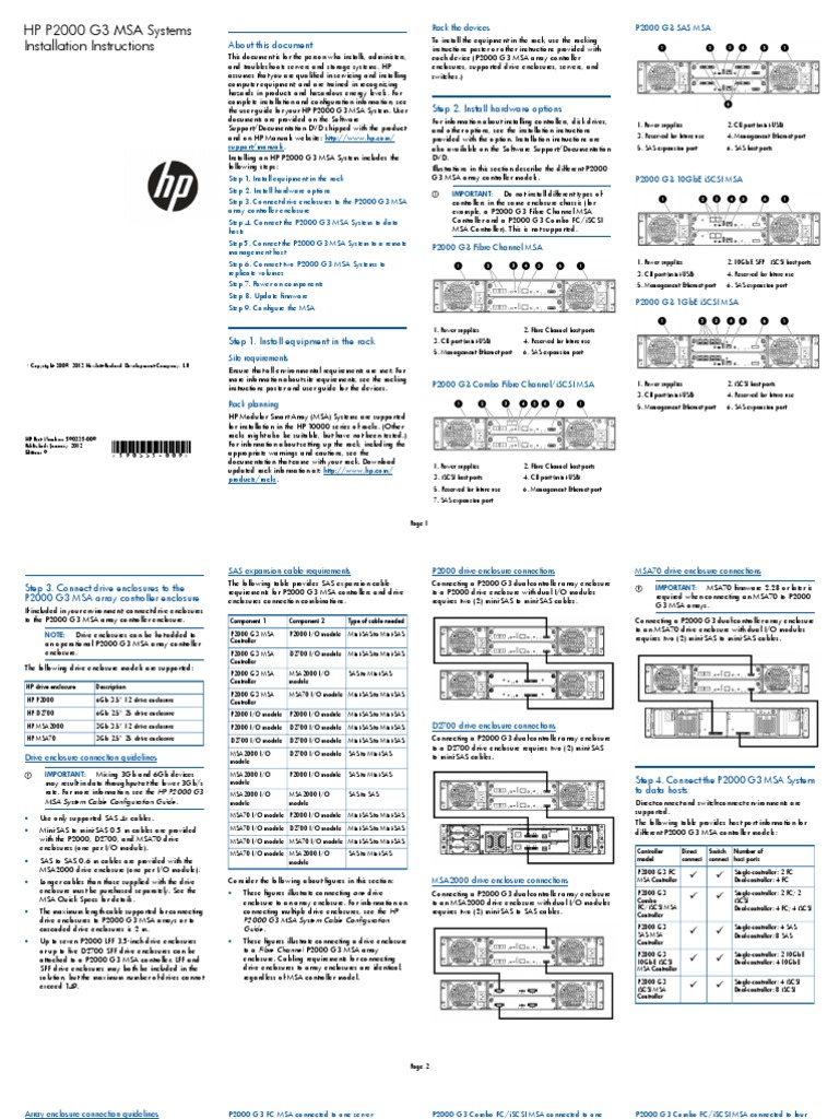 HP P2000 Installation Instructions | Download Free PDF | Physical Layer ... HP P2000 Installation Instructions | Download Free PDF | Physical Layer ...