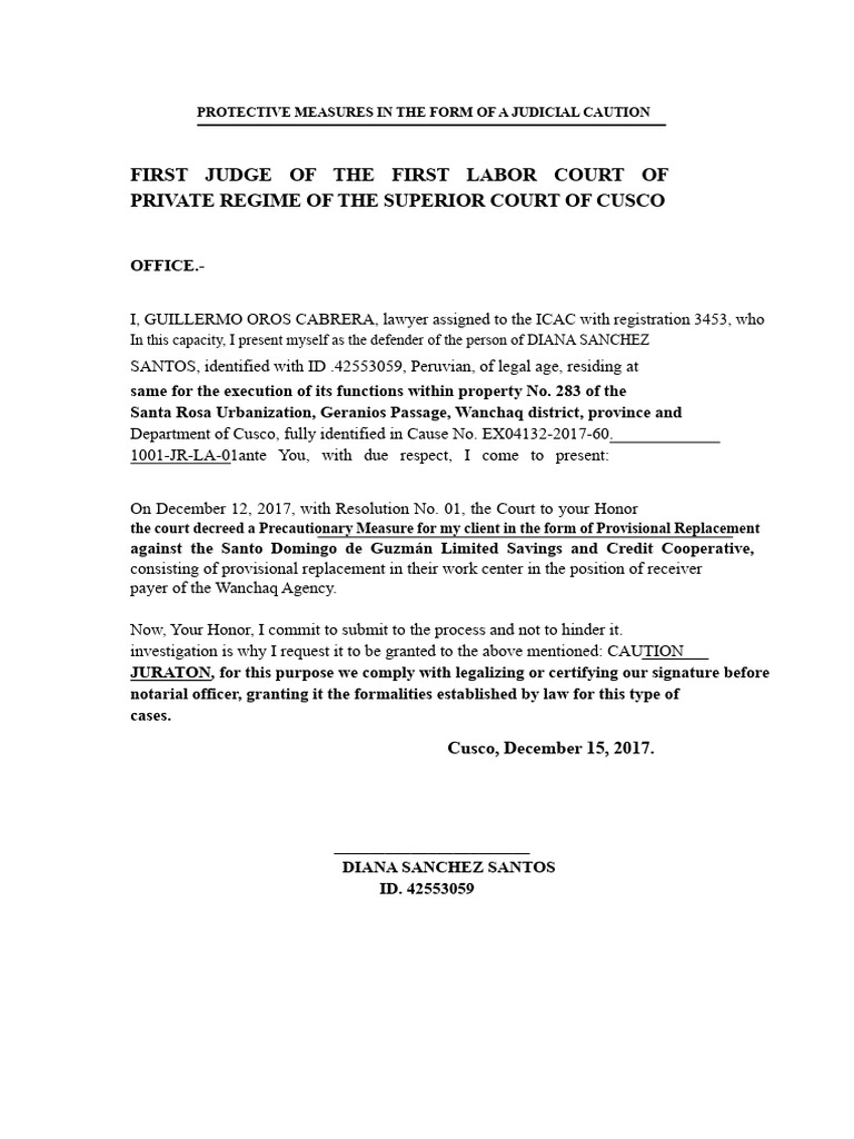 Judicial Caution Protective Measures | PDF