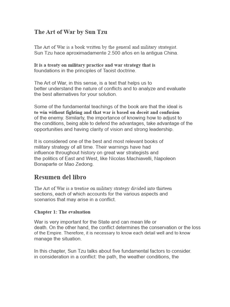 Sun Tzu's Art of War: Military Strategy Guide | PDF | The Art Of War ...