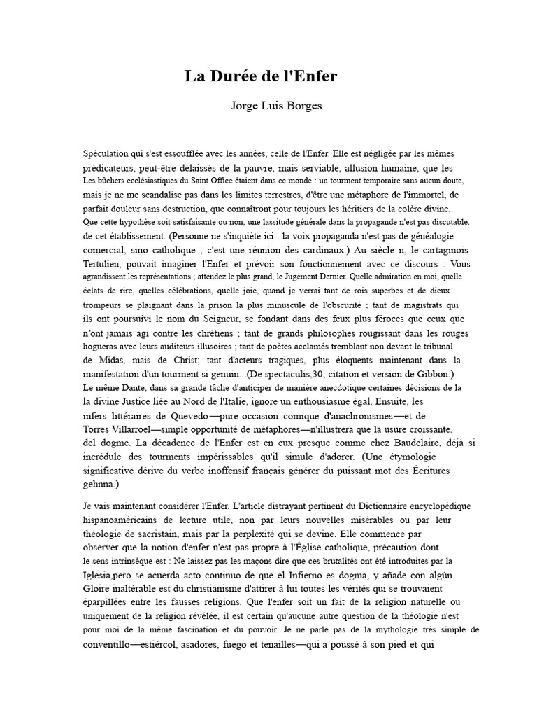 Réflexions sur la notion d'Enfer | PDF | Enfer | Dieu