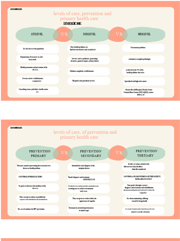 Levels of Care and Prevention Strategies | PDF | Preventive Healthcare ...