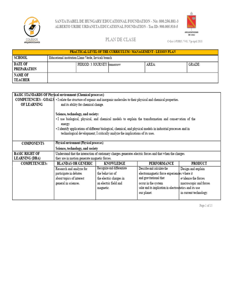 Lesson Plan: Electricity & Magnetism | PDF | Electrical Network ...