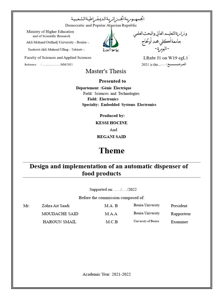 Design and implementation of a vending machine for food products | PDF ...