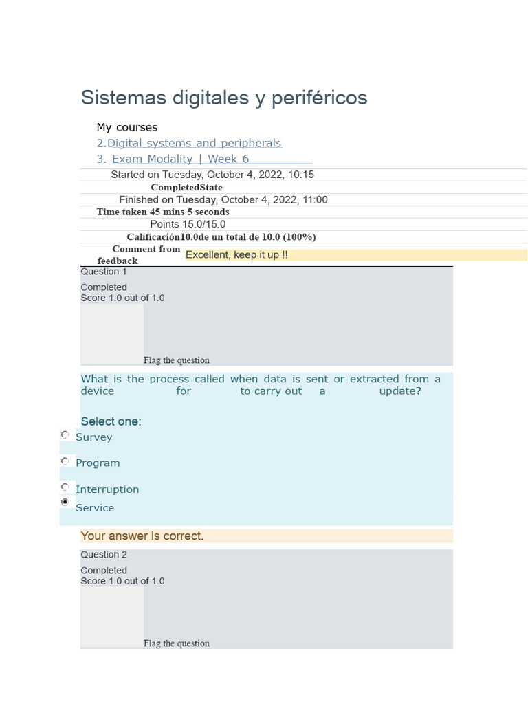 Exam 5 and 6 Digital Systems and Peripherals | PDF | Input/Output ...