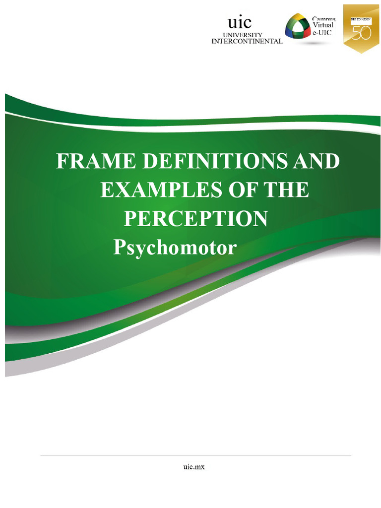 Act 2.1 Sanchez Ramirez Frame Definitions and Examples of Psychomotor ...