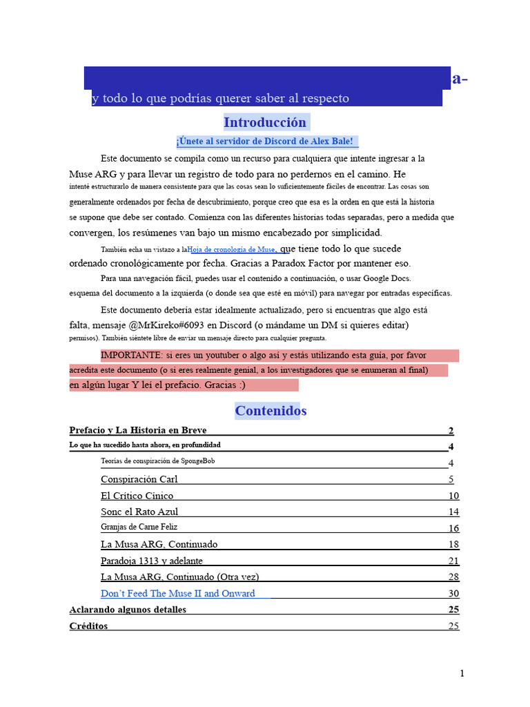 Guía Completa del ARG La Musa | PDF | Youtube