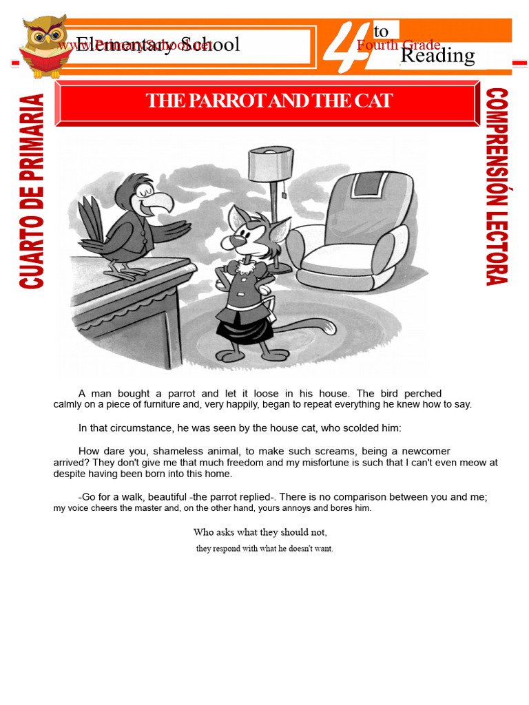 The Parrot and The Cat For Fourth Grade of Primary School | PDF