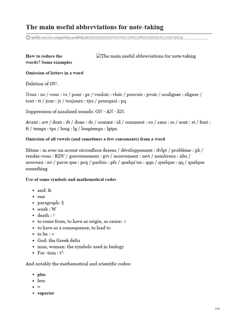 Useful Abbreviations for Note-Taking | PDF | Language Families | Languages