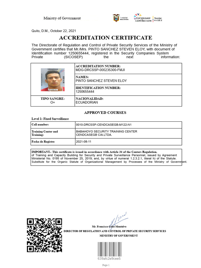 Accreditation Certificate | PDF