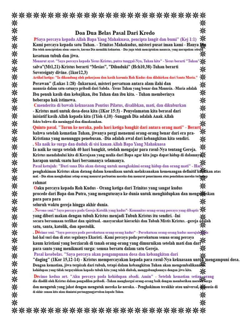 Doa Dua Belas P: Inti Kredo Katolik | PDF