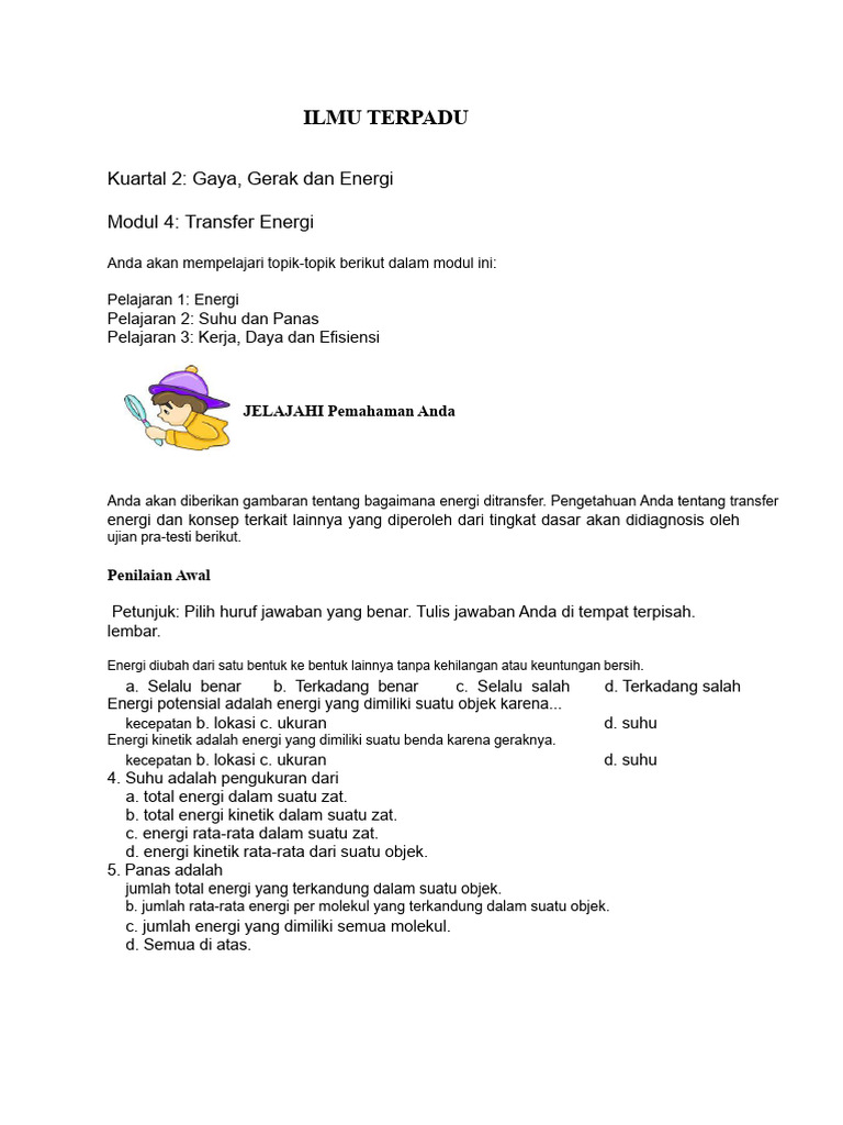 Transfer Energi: Konsep dan Aplikasi | PDF