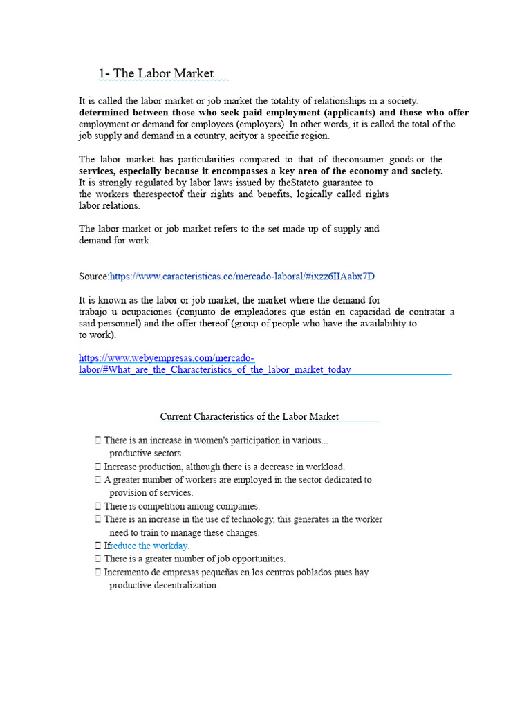 Understanding the Labor Market Dynamics | PDF | Labour Economics ...