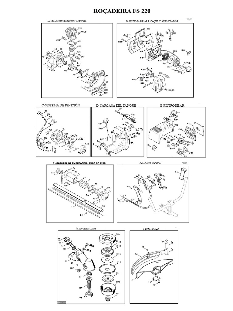 Catálogo Desbrozadora FS 220 | PDF | Partes de vehículo | Ingeniería ...