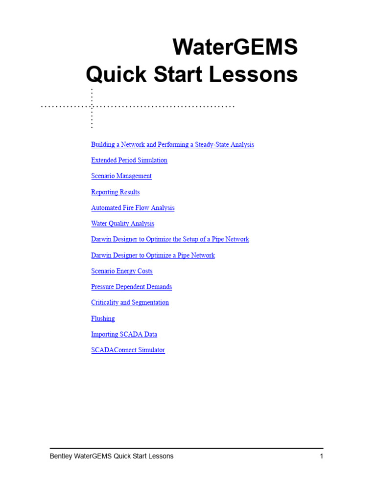 WaterGEMS QuickStart | PDF | Computing