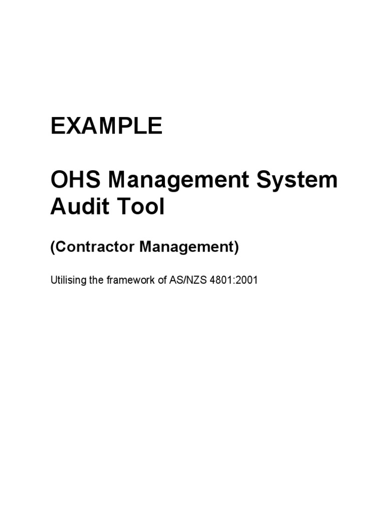 AS4801 Audit and Auditor Training Guide | PDF | Occupational Safety And ...