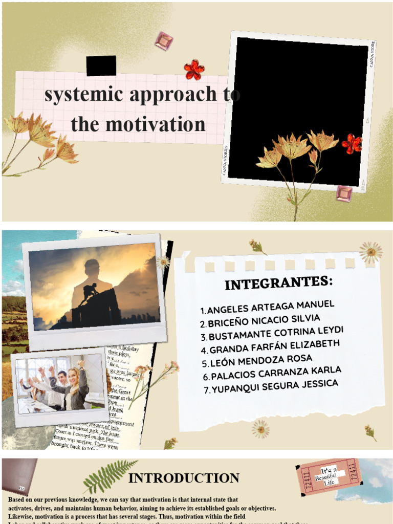 Systemic Approach to Work Motivation | PDF | Motivational | Motivation