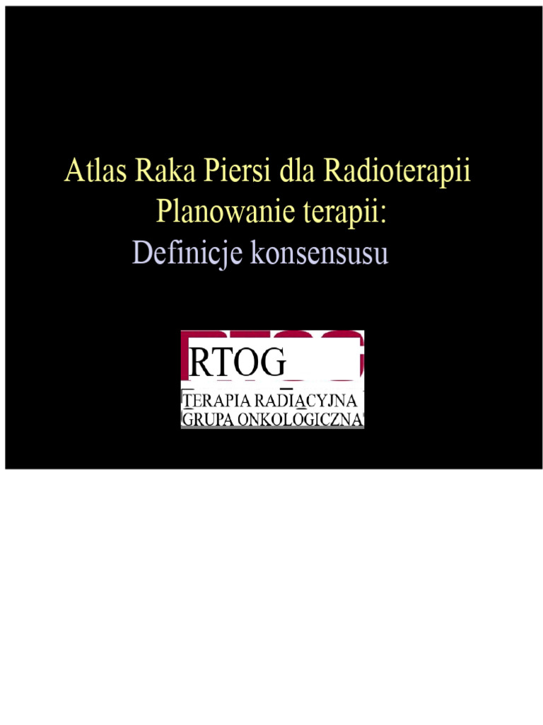Atlas Raka Piersi RTOG Do Planowania Terapii Radiacyjnej | PDF