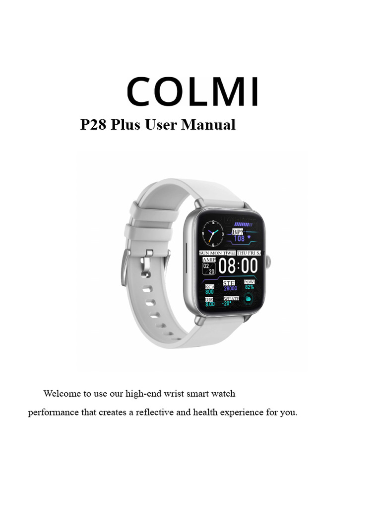 P28 Plus Smartwatch User Manual | PDF | Smartwatch | Heart