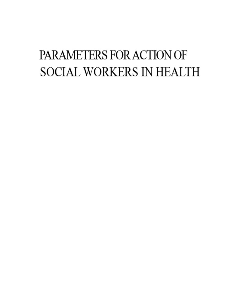 Parameters For The Action of Social Workers in Health | PDF | Social ...