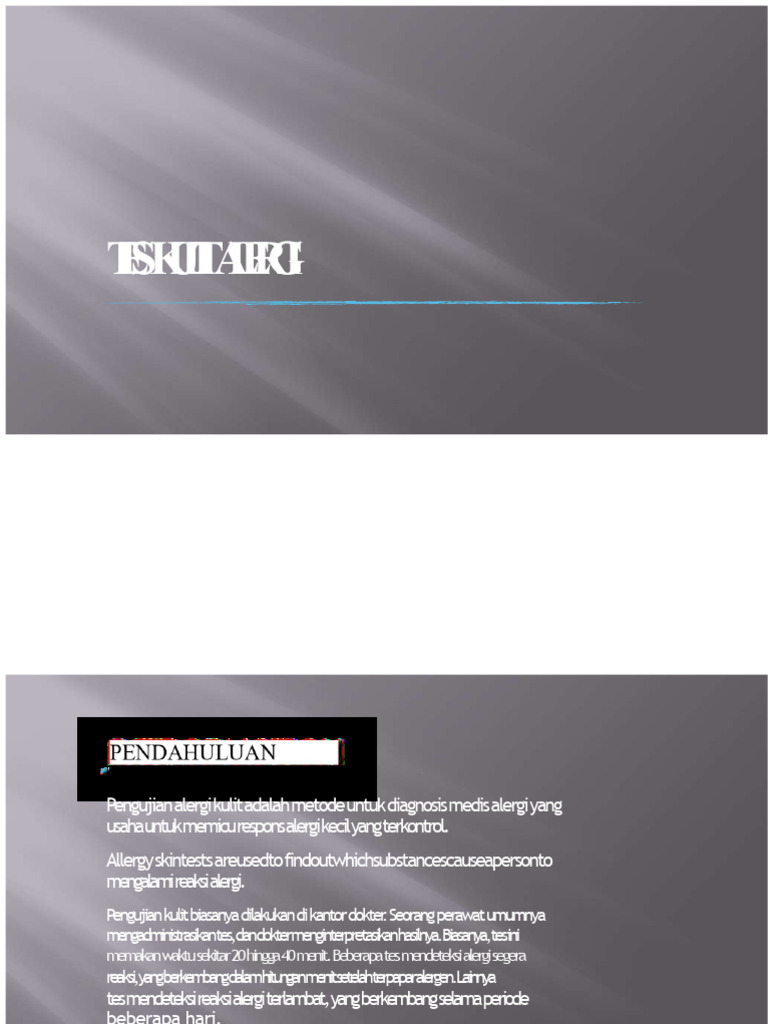 Tes Kulit Alergi | PDF