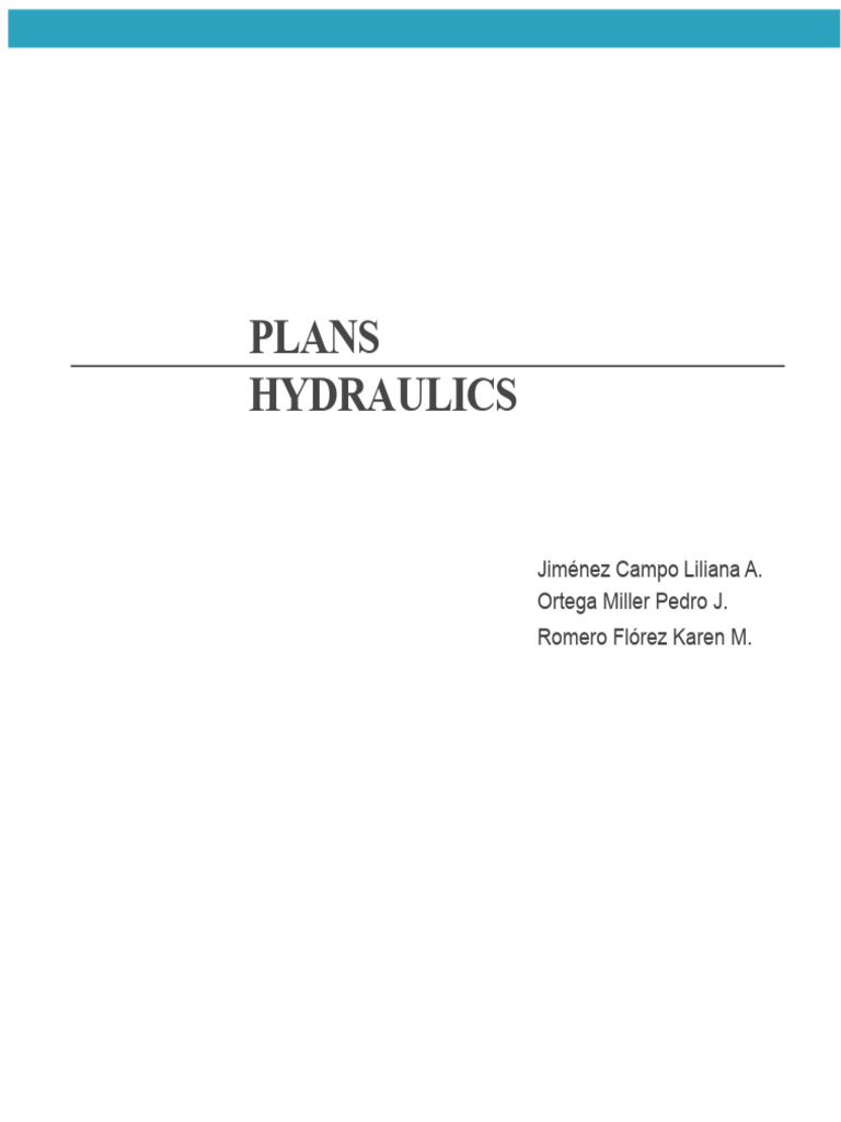 HYDRAULIC PLANS | PDF | Valve | Actuator