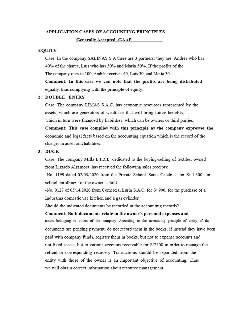 Application cases of GAAP | PDF | Expense | Depreciation