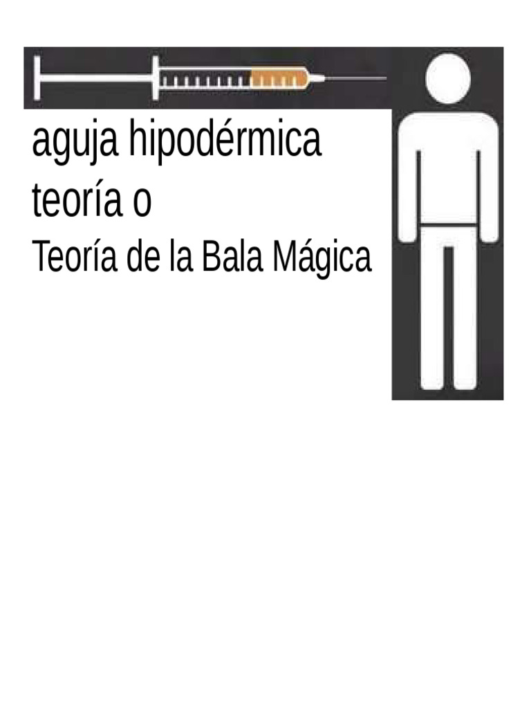 Teoría de la Aguja Hipodérmica: Impacto Mediático | PDF | Conceptos ...