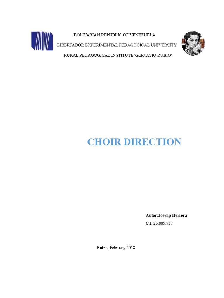 History and Role of Choral Direction | PDF | Choir | Singing