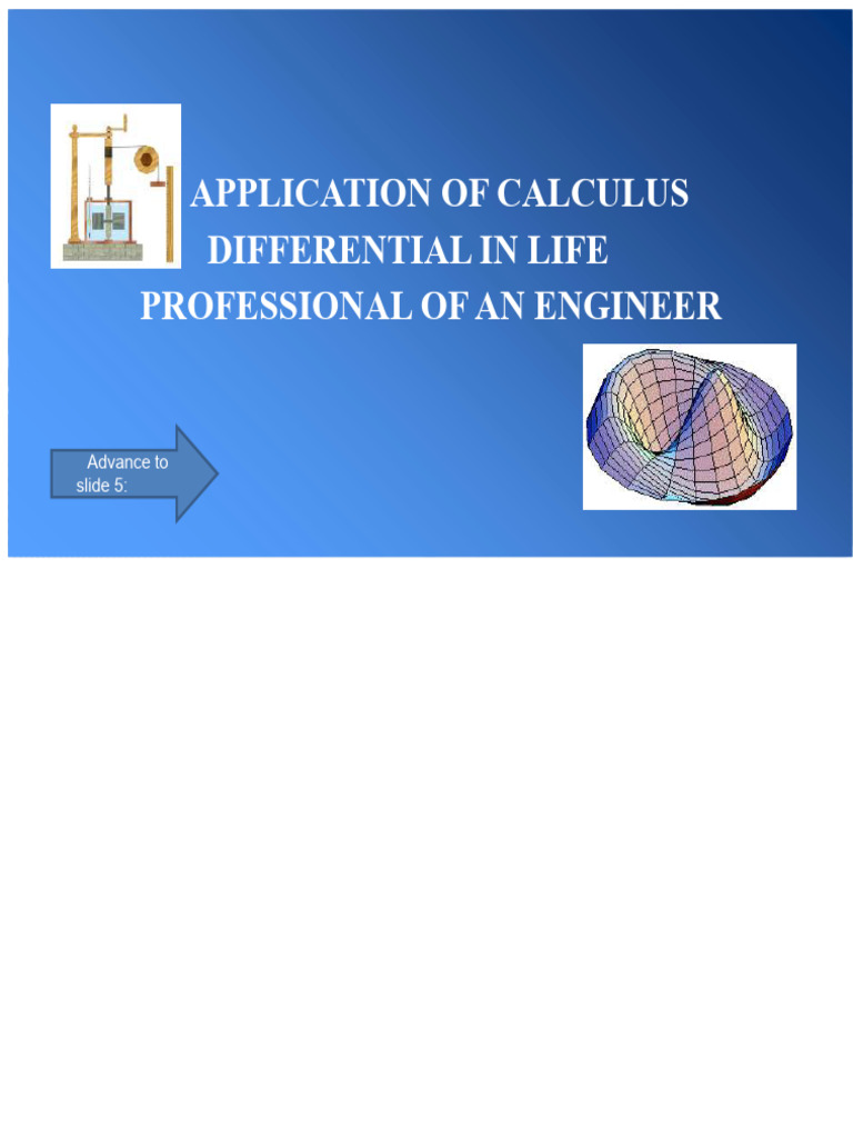 Differential Calculus Applications in Engineering | PDF | Differential ...