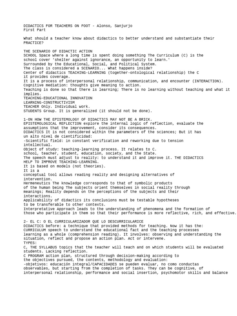 Didactics for Stand-up Teachers Alonso | PDF | Learning | Knowledge