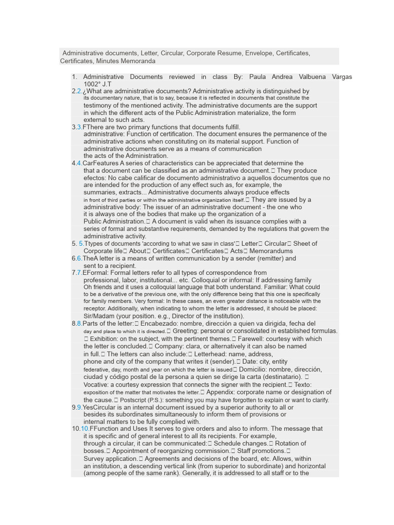 Overview of Administrative Documents | PDF | Academic Degree | Lease