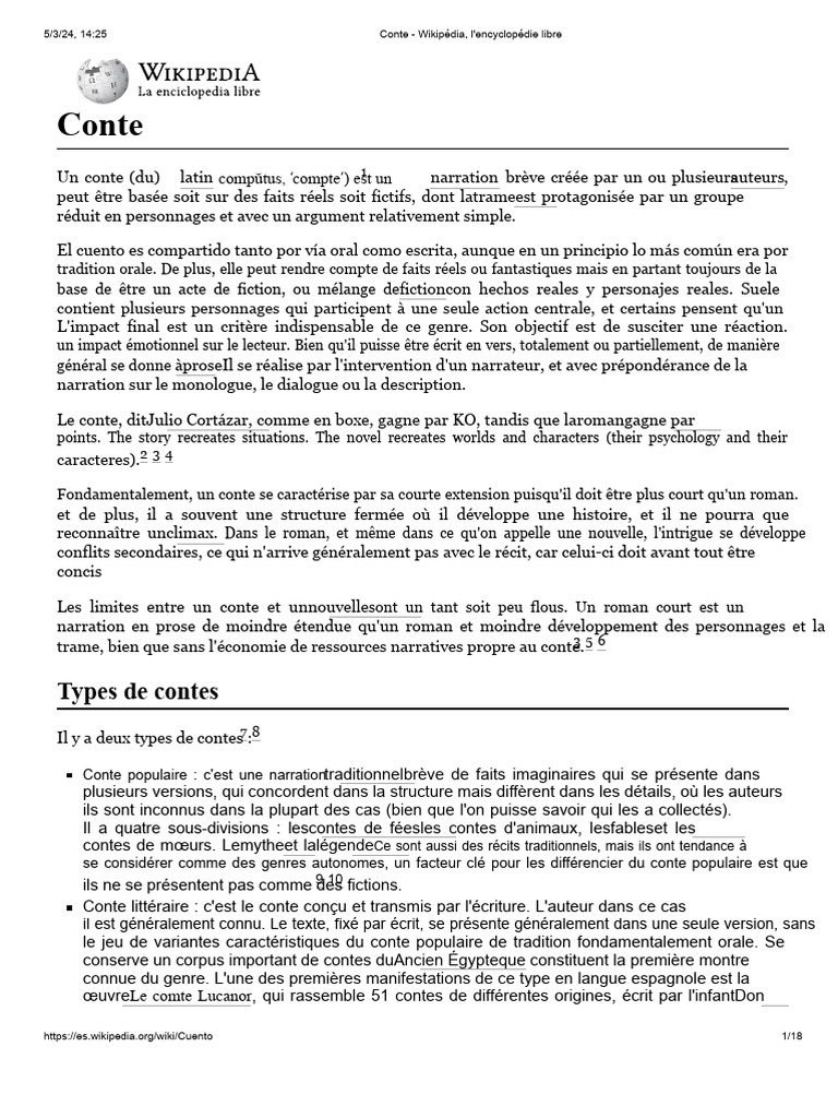 Comprendre le conte : définition et types | PDF | Romans | Nouvelles