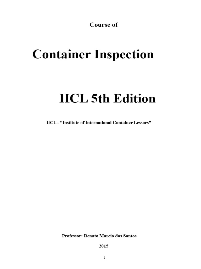 Container Inspection Guide IICL 5th Edition | PDF | Containerization ...