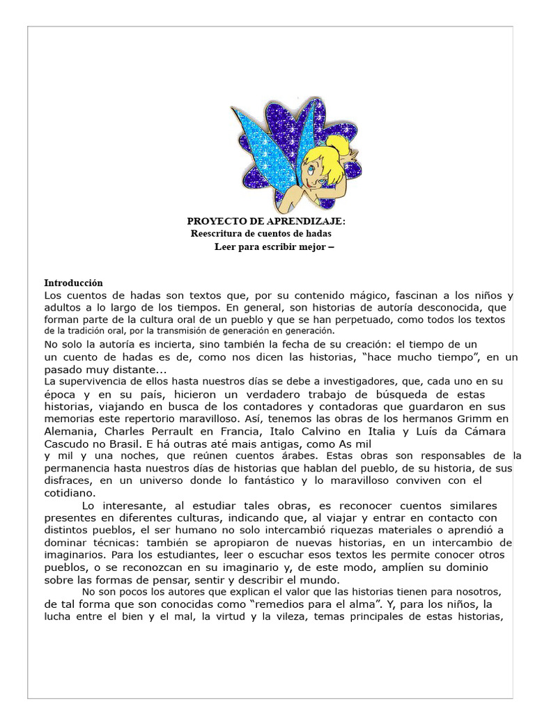 Reescritura Creativa de Cuentos de Hadas | PDF | Monarquía | Caperucita ...