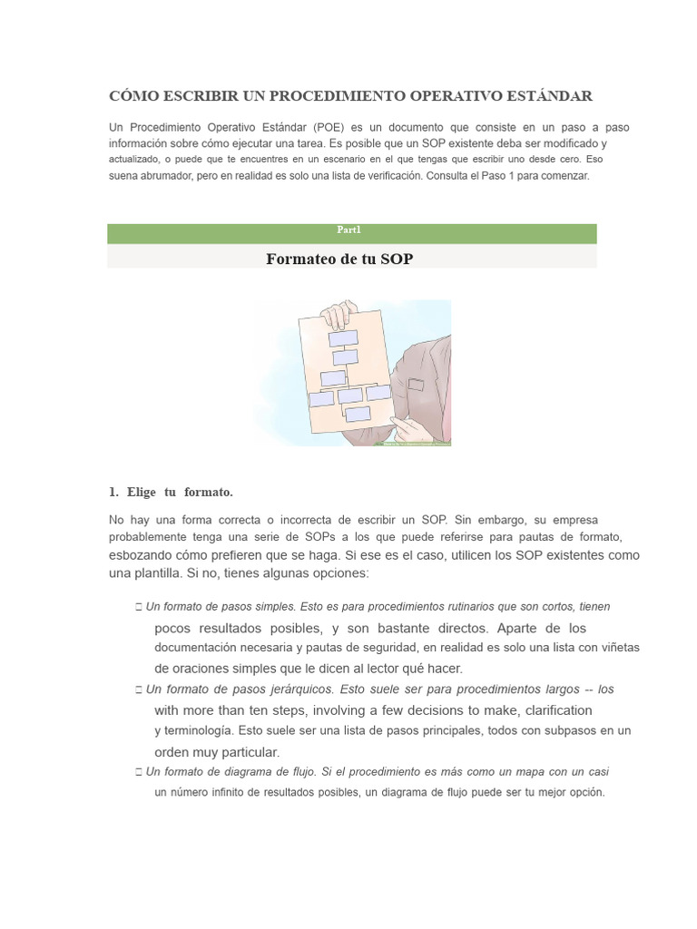 Guía para Escribir un Procedimiento Operativo Estándar | PDF